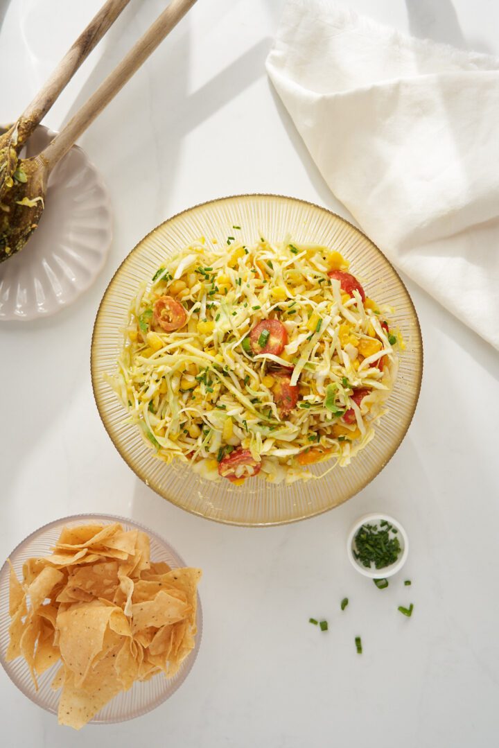 Golden Girl Salad with Cabbage and Corn - TastyAZ