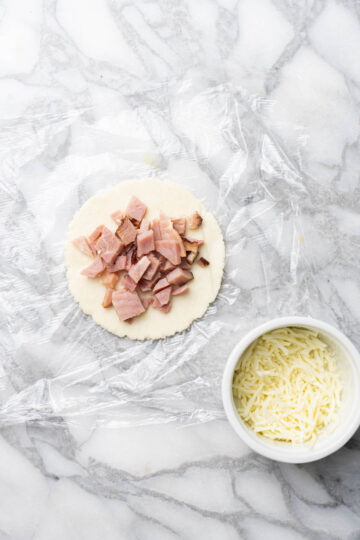 Ham and cheese Colombian Arepas - TastyAZ